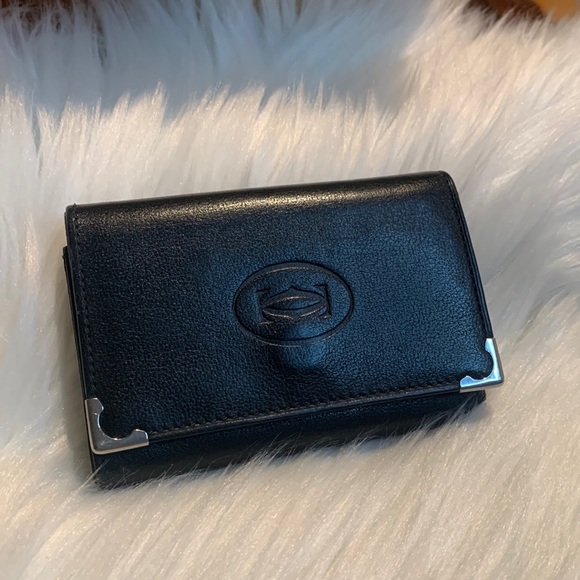 Cartier | Accessories | Cartier Key Case Cabonia Bordeaux Leather Black ...